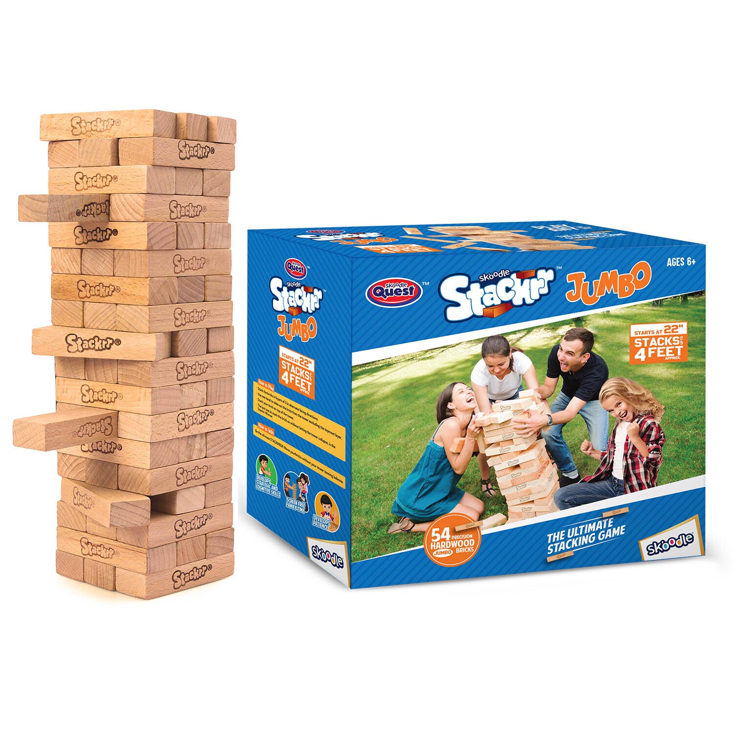 Skoodle Quest Jumbo Stackrr (6"" X 2"" X 1.2"") – Skoodleplay